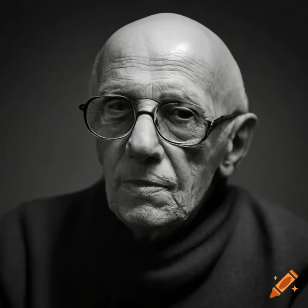 Portrait of michel foucault as an elderly man on Craiyon