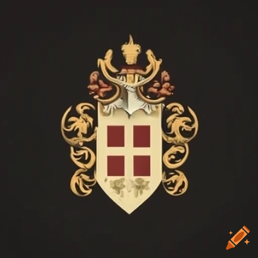 Minimalist medieval coat of arms on Craiyon