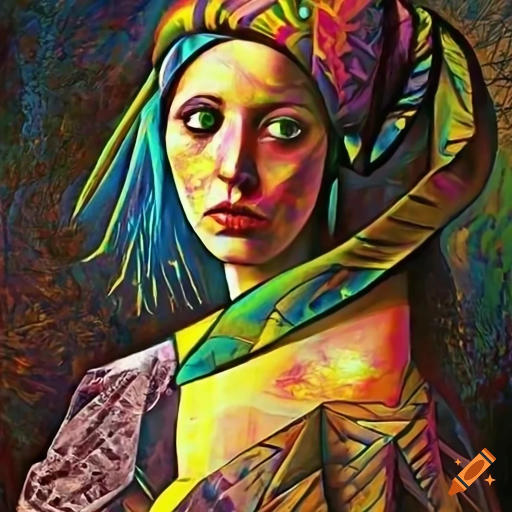 Intense hyper-realistic psychedelic art featuring women in the style of ...