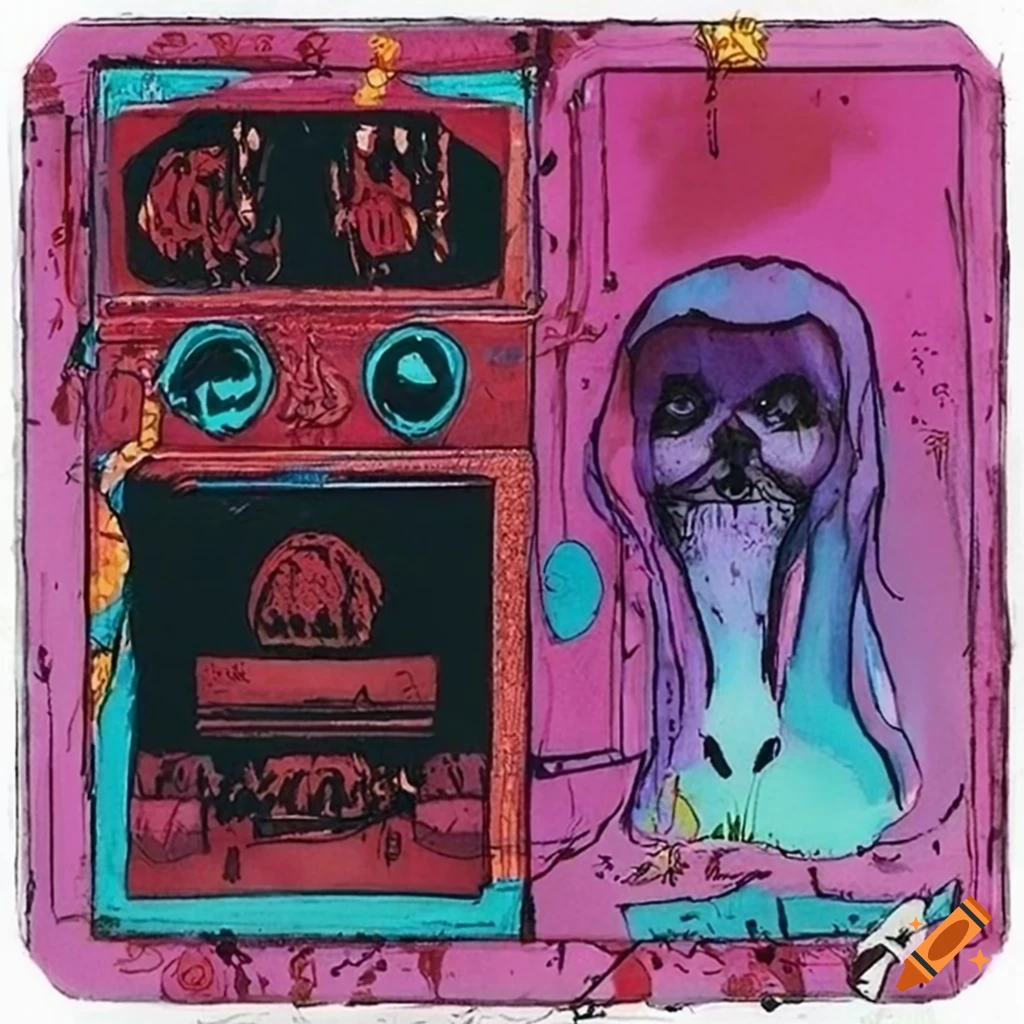 Analog horror watercolor painting on Craiyon