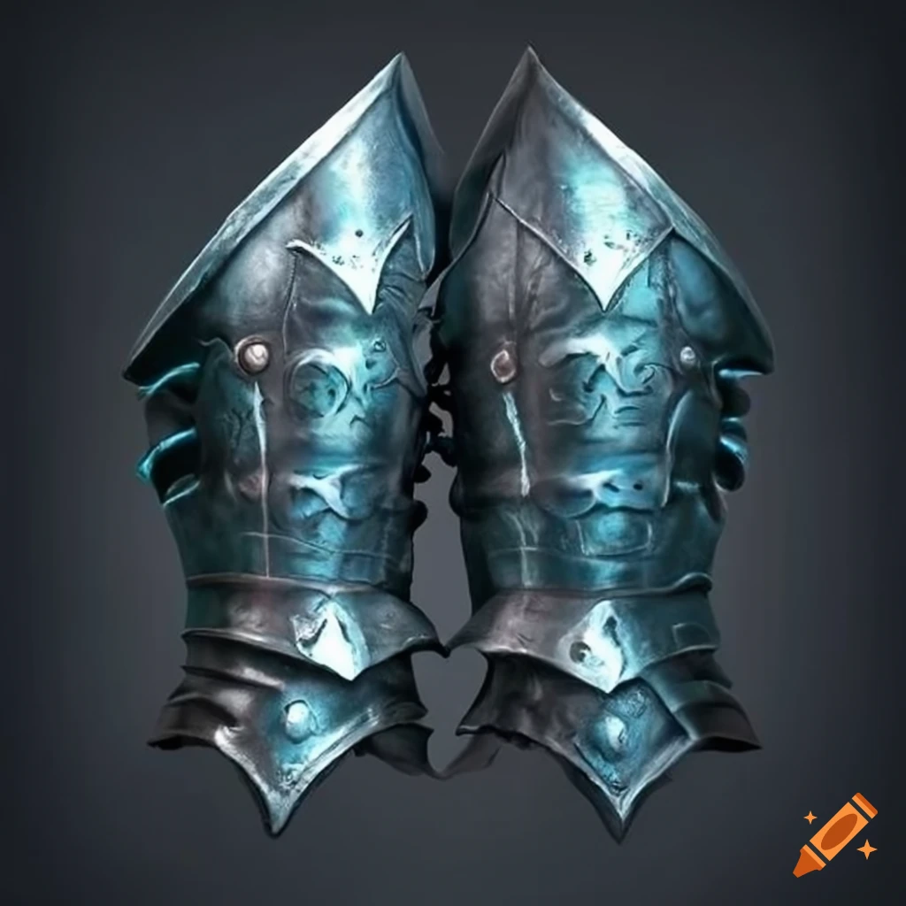 Magic mithril pair of gauntlets on Craiyon