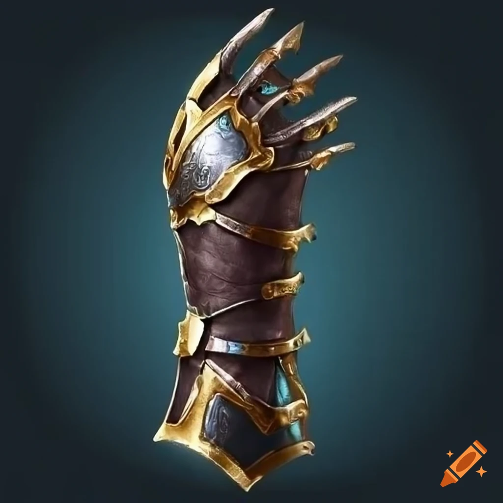 Magic mithril gauntlets on Craiyon