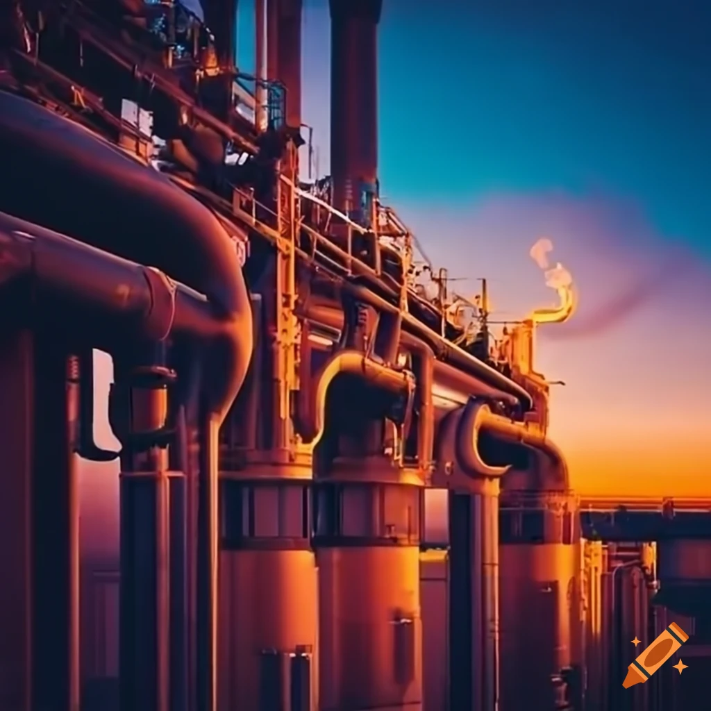 Modern high-resolution pipeline system on Craiyon