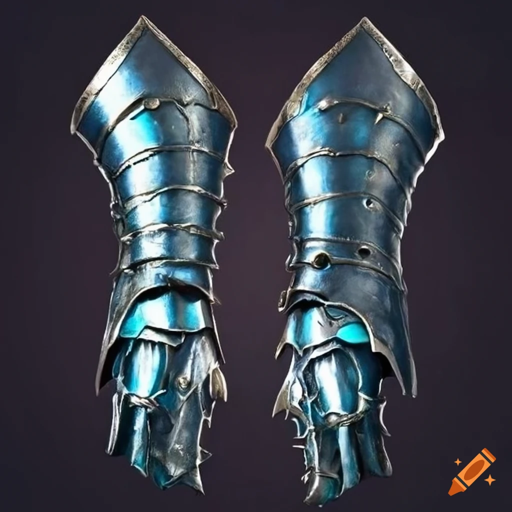 Magic mithril gauntlets on Craiyon