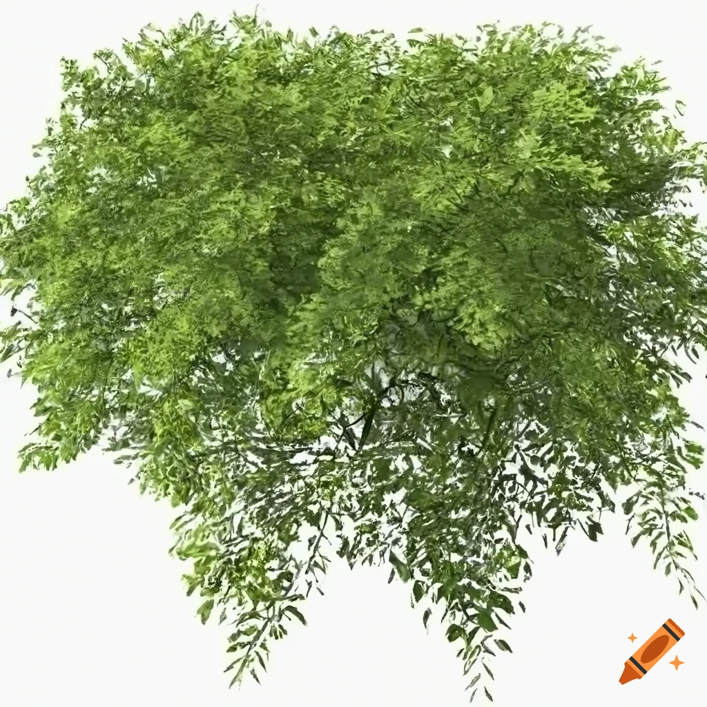 Highly detailed realistic bush on a white background on Craiyon