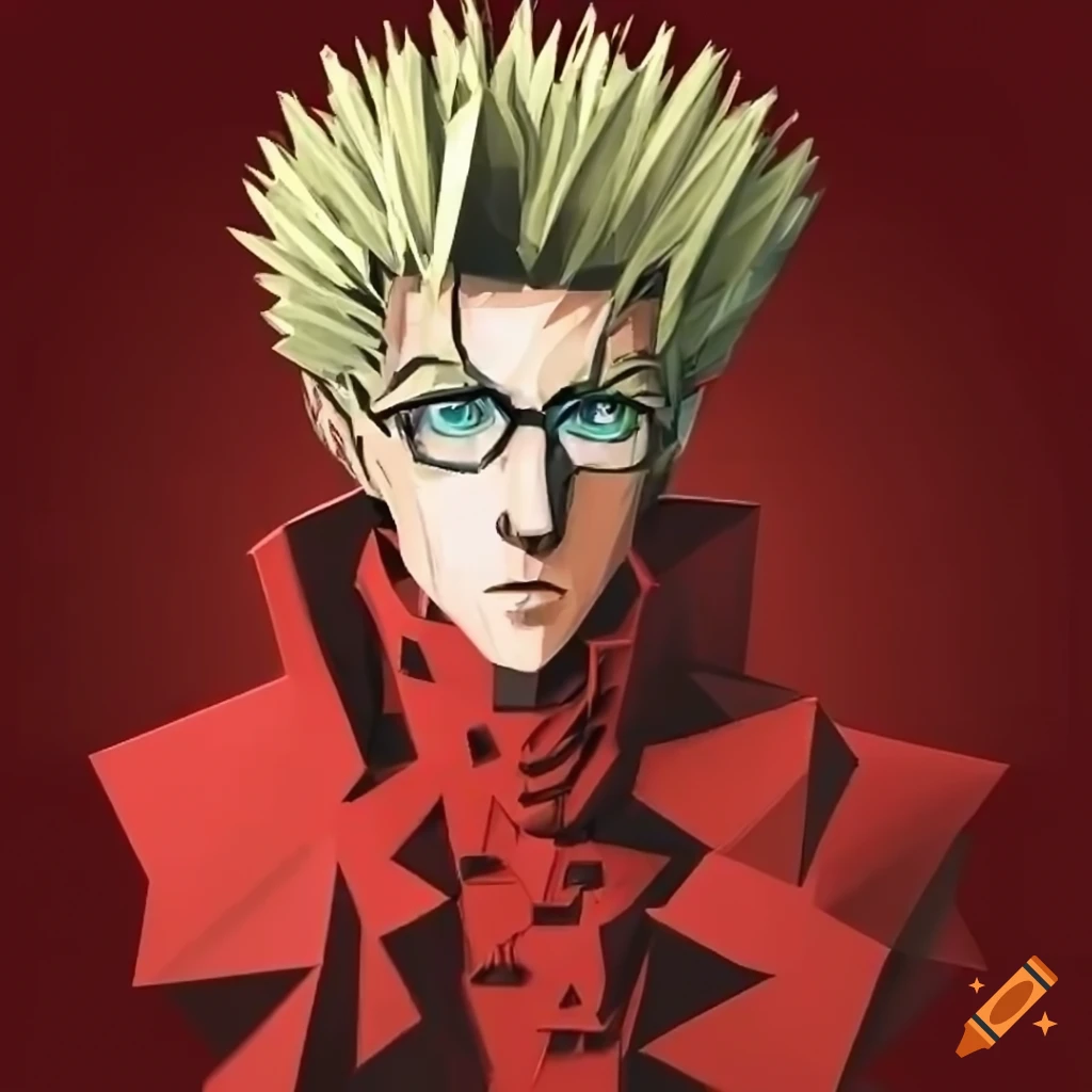 Low-poly Vash the Stampede character design on Craiyon