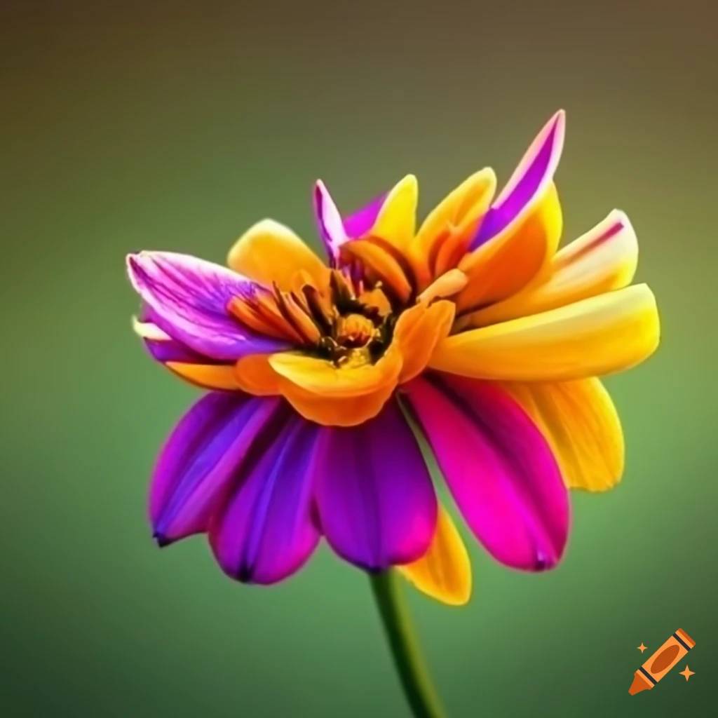 Colourful flowers on Craiyon