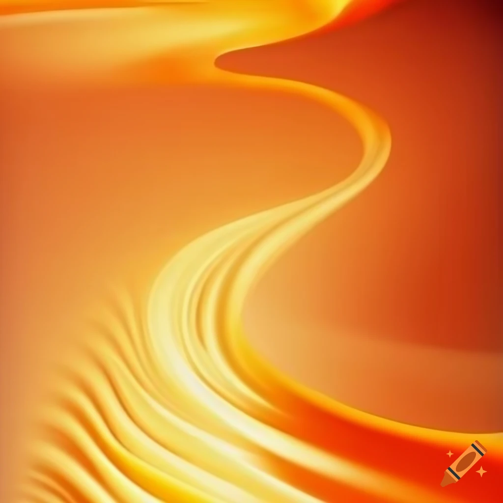 Orange flowing background on Craiyon