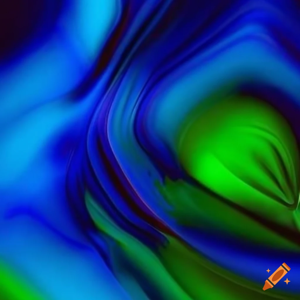 Vibrant lime green and deep blue digital art on Craiyon