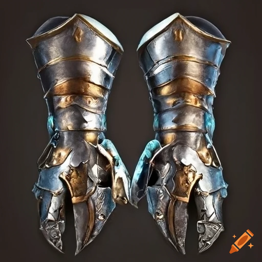 Magic mithril gauntlets on Craiyon