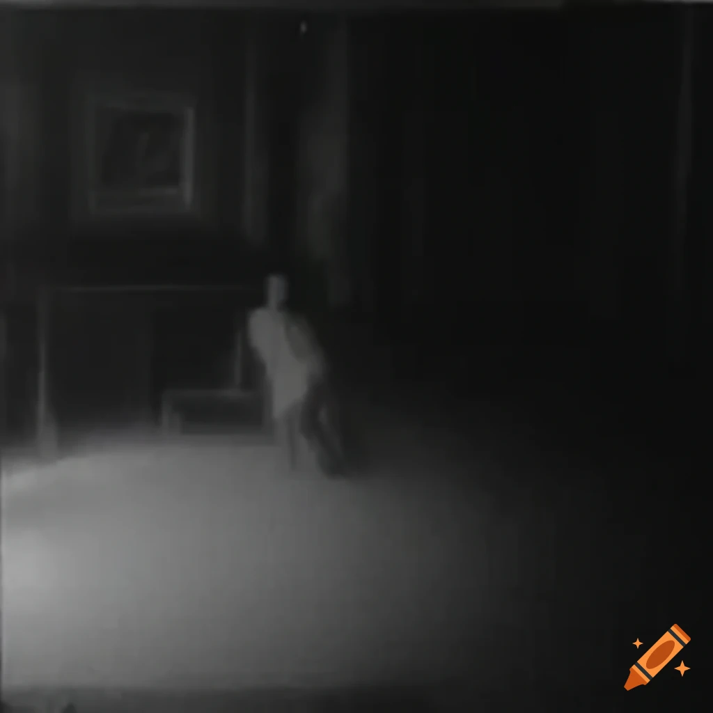 Creepy amorphous entity in VHS horror style on Craiyon