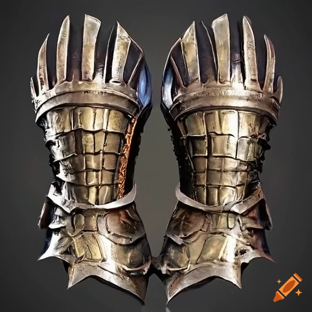 Magic mithril gauntlets on Craiyon