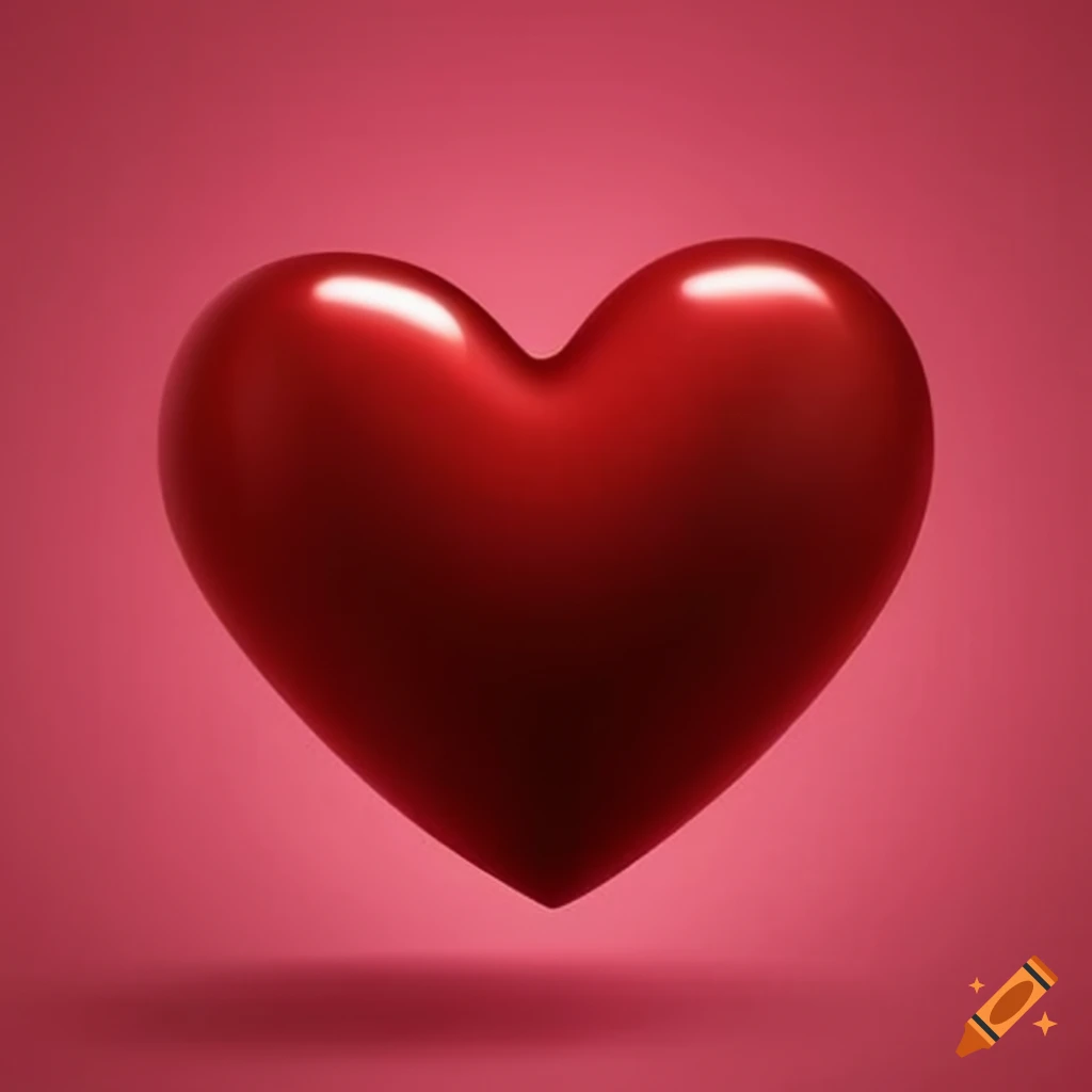 Red heart symbol on Craiyon