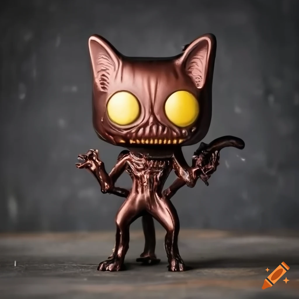 Funko pop xenomorph cat figurine in red, blue, black, and yellow on ...