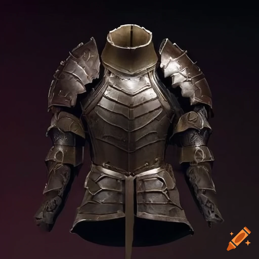 Adorned magic body heavy armor front view on Craiyon
