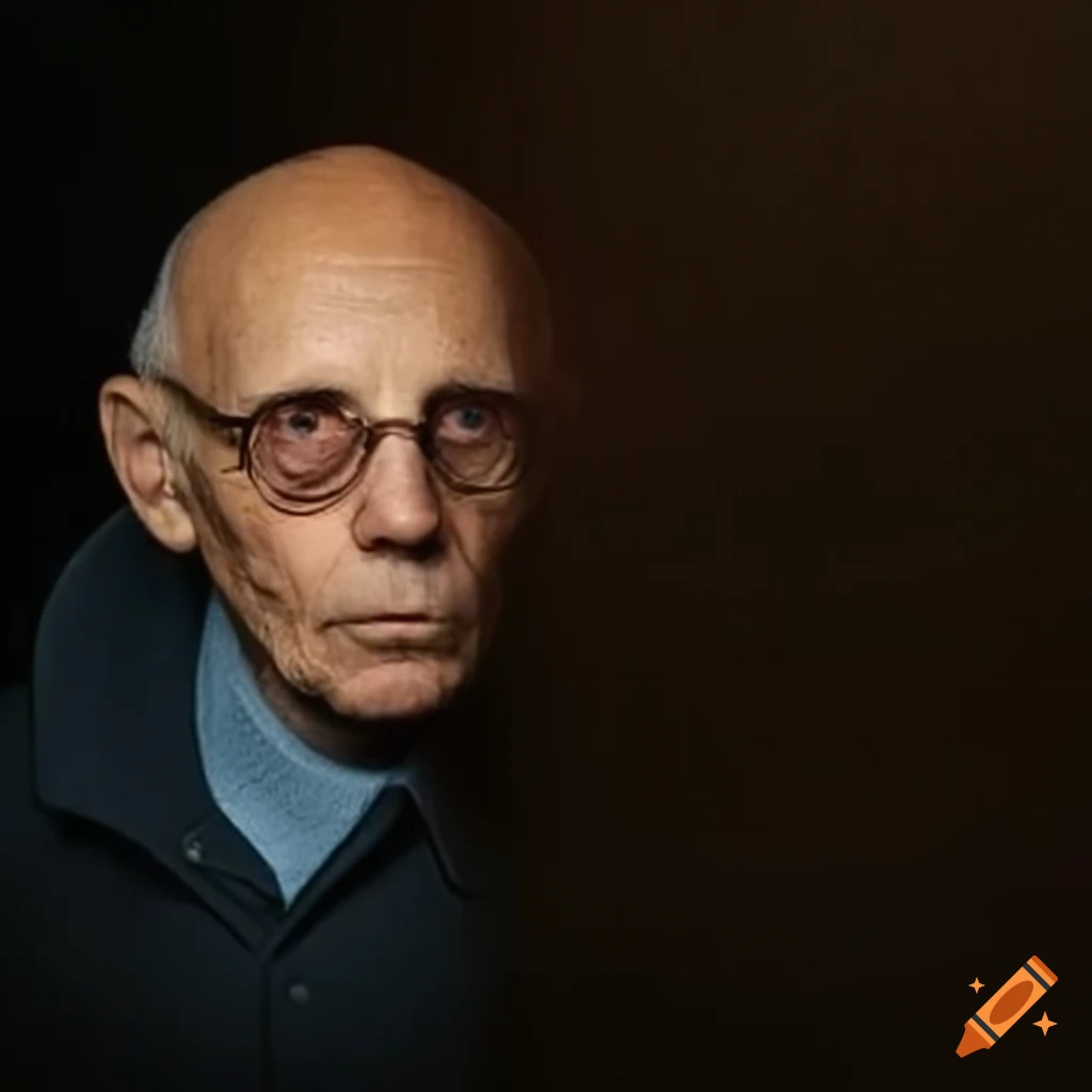 Portrait of michel foucault as an elderly man on Craiyon