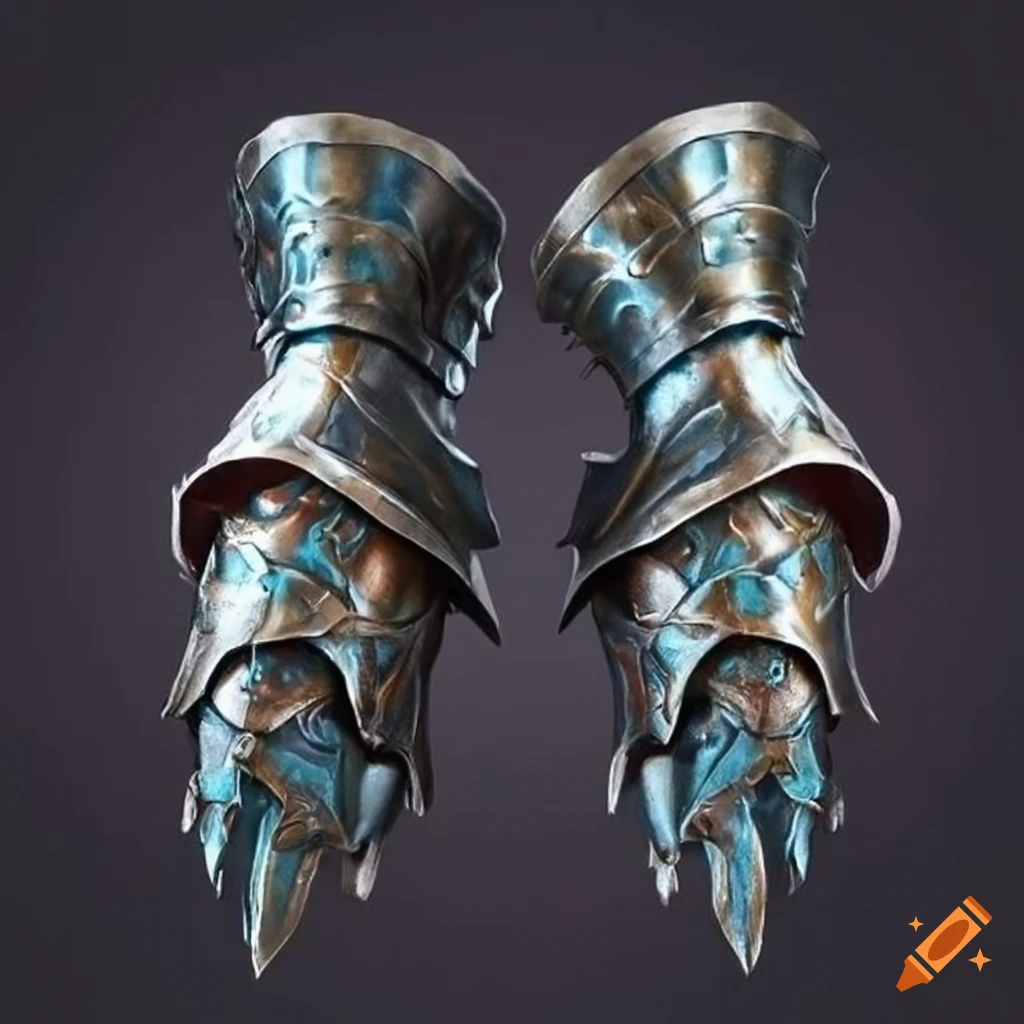Magic mithril gauntlets on Craiyon