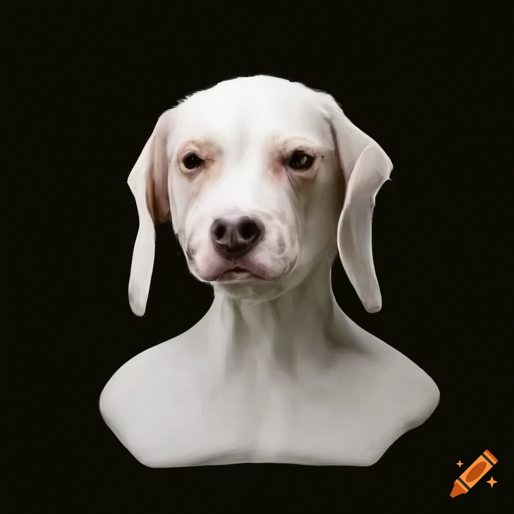 Man with a dog head looking sad on Craiyon