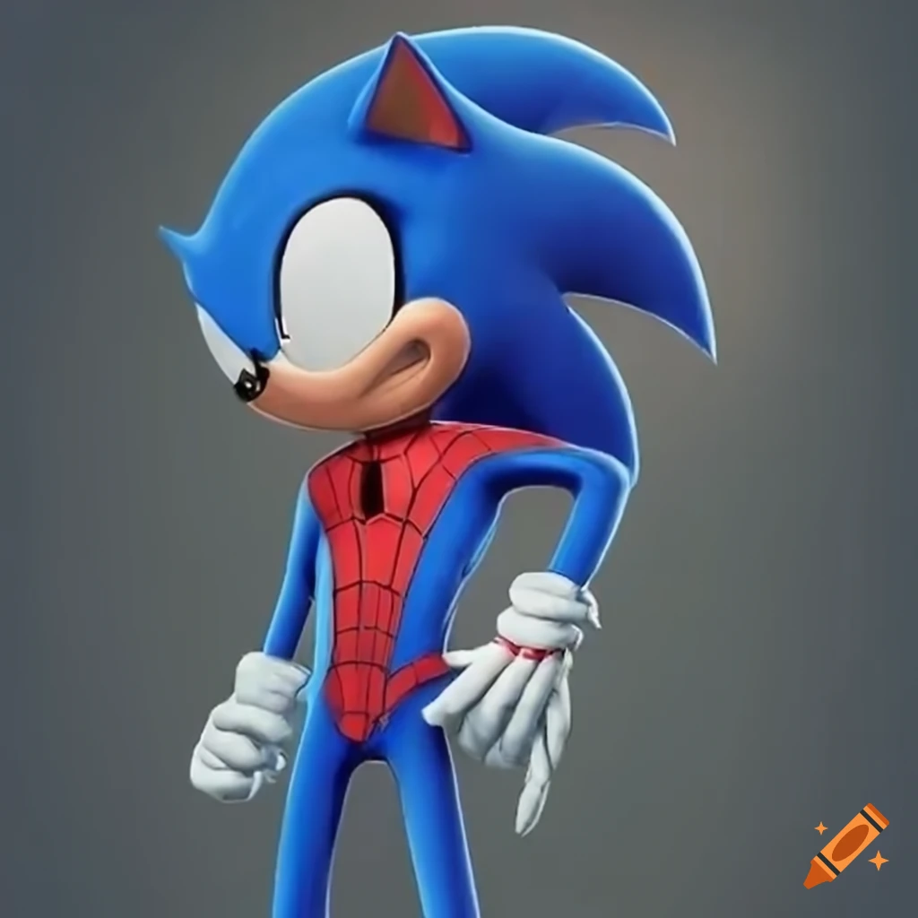Sonic spider man on Craiyon