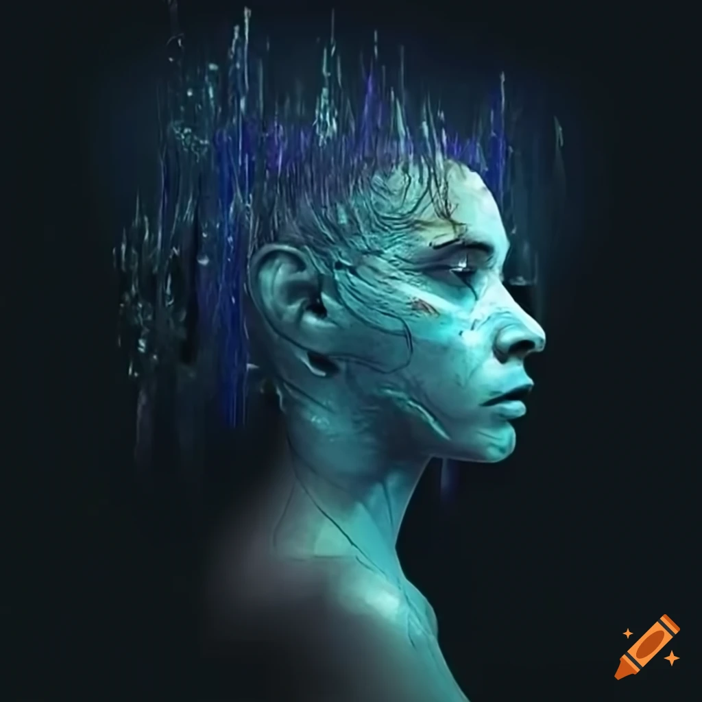 Abstract representation of sound waves around Ruben with varied colors on Craiyon