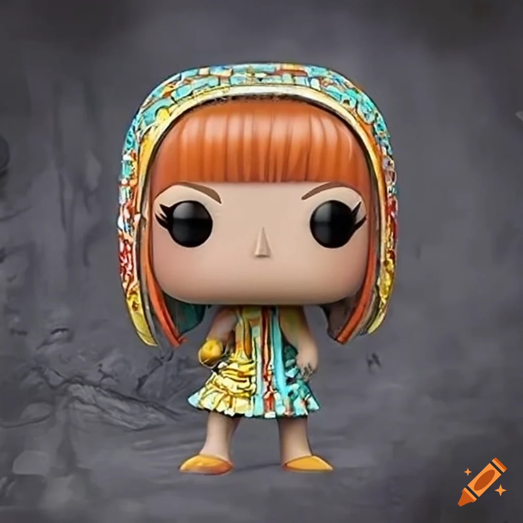 Funko Pop figurine named Miss Lino with unique colors and design on Craiyon