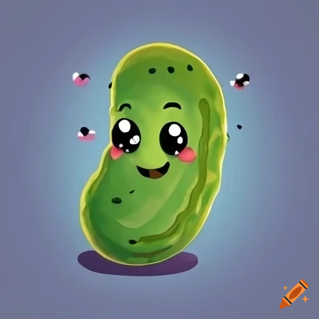 Cute animated pickle on Craiyon