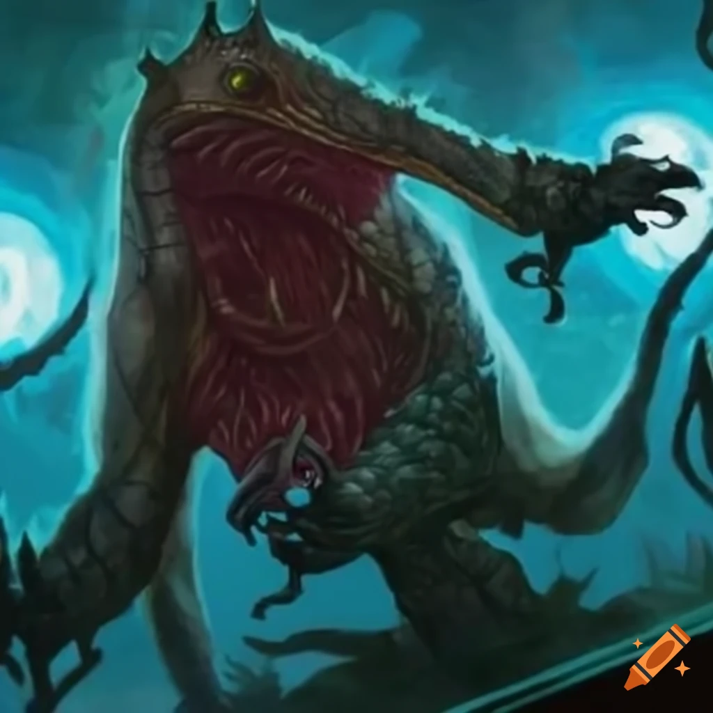 Intricately designed magic: the gathering card named 'nuh-uh' with ...