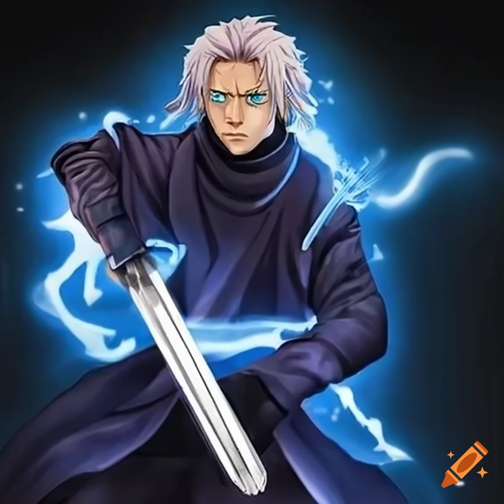 Fusion of obi wan kenobi and satoru gojo as a blue and white templar ...