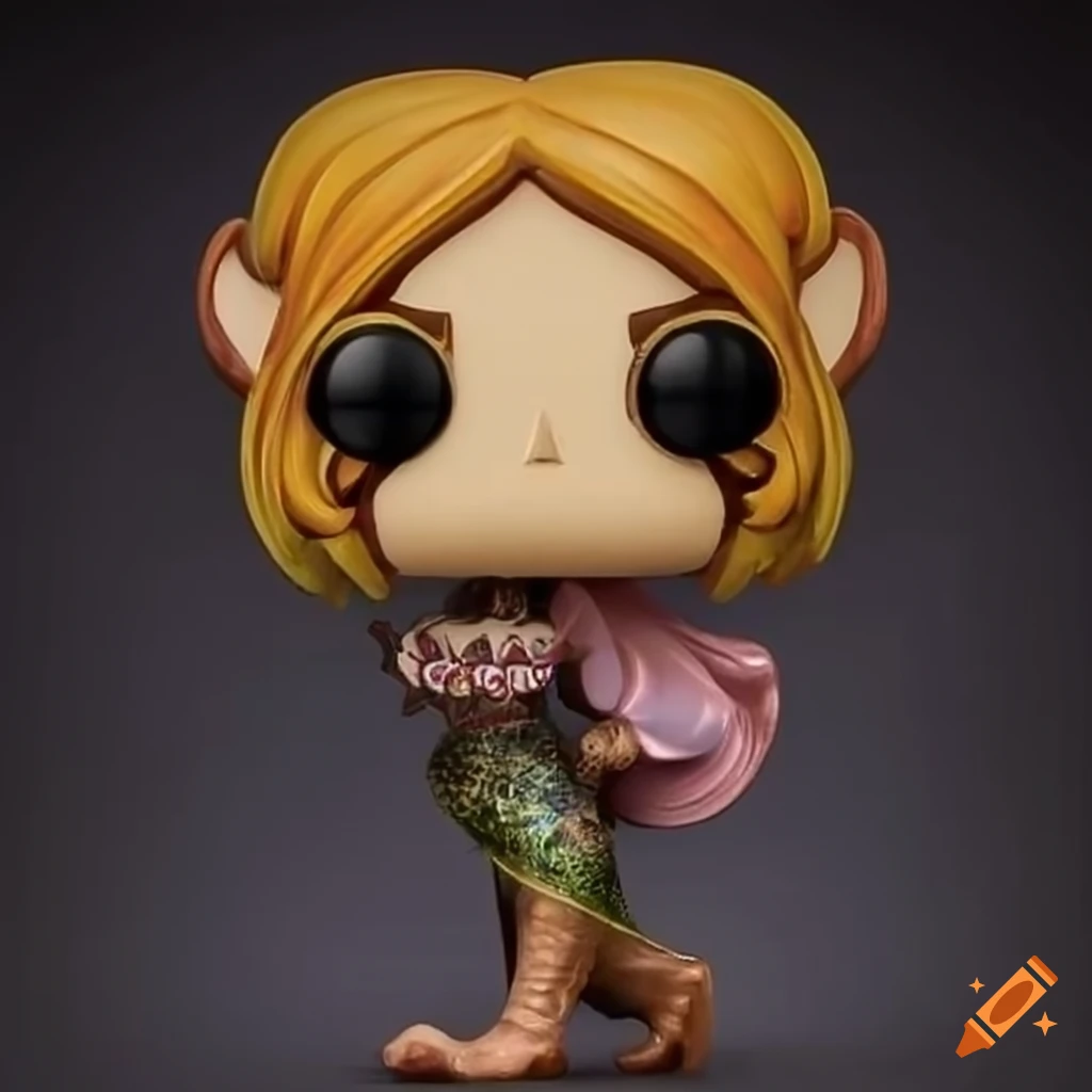 Funko Pop female figurine in black, yellow, red, and aquamarine colors ...