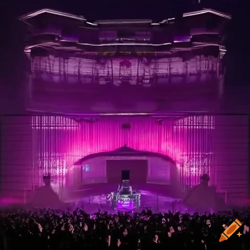 Lady Gaga inspired stadium concert stage with main stage and runways on ...