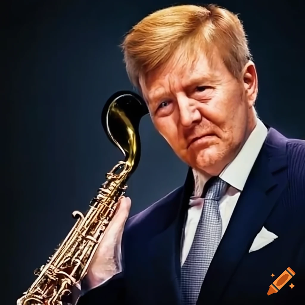 Royal encounter: king willem-alexander and heinoplaying jazz on Craiyon
