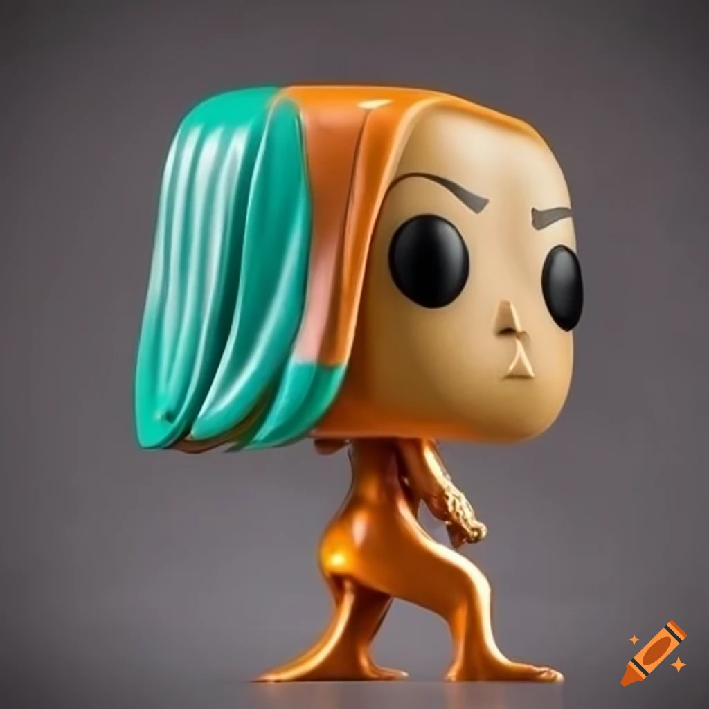 Funko pop female lady figurine with unique outfit and hairstyle on Craiyon