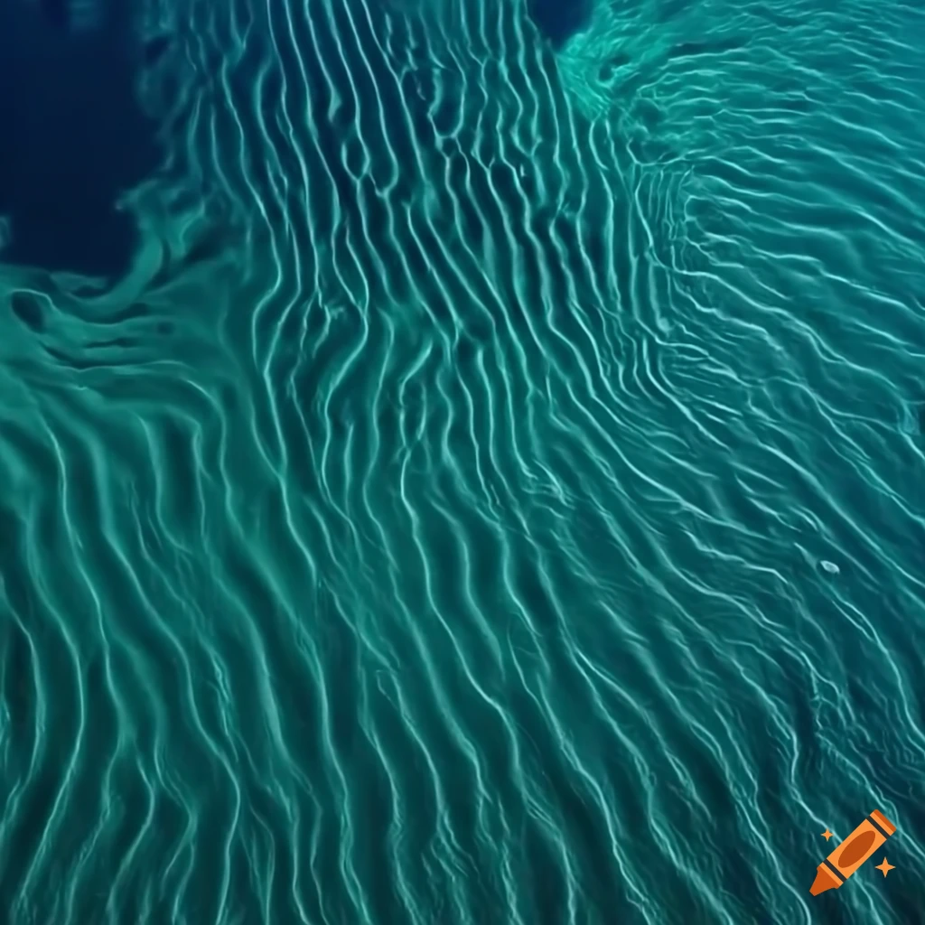 Aerial view of ripples on ocean floor on Craiyon