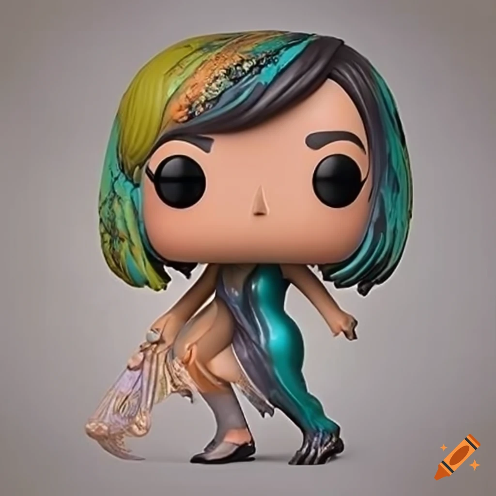 Funko pop figurine 'miss lino monkey pie' with colorful details on Craiyon