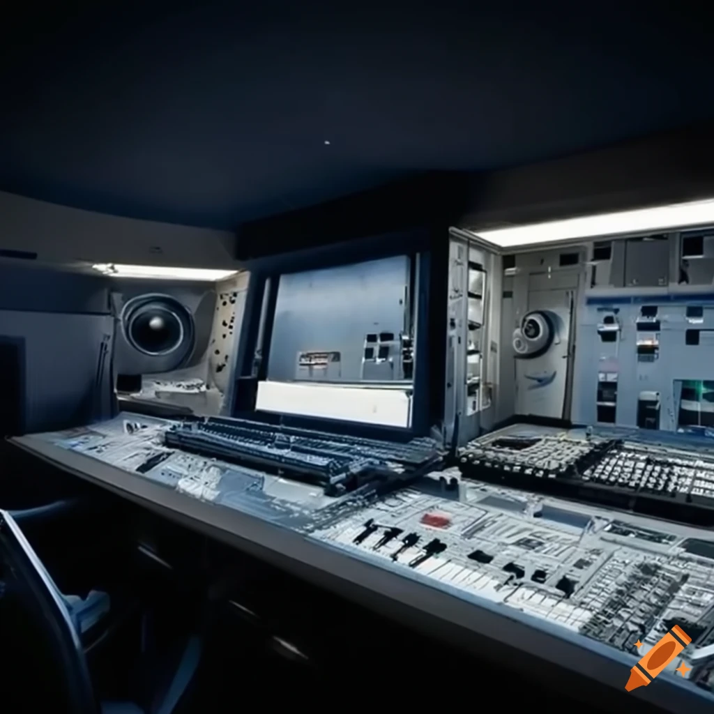 70s sci-fi missile control room transformed into a recording studio on ...
