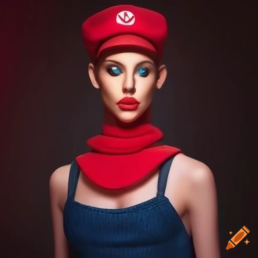 Fashion models in super mario inspired outfits on Craiyon