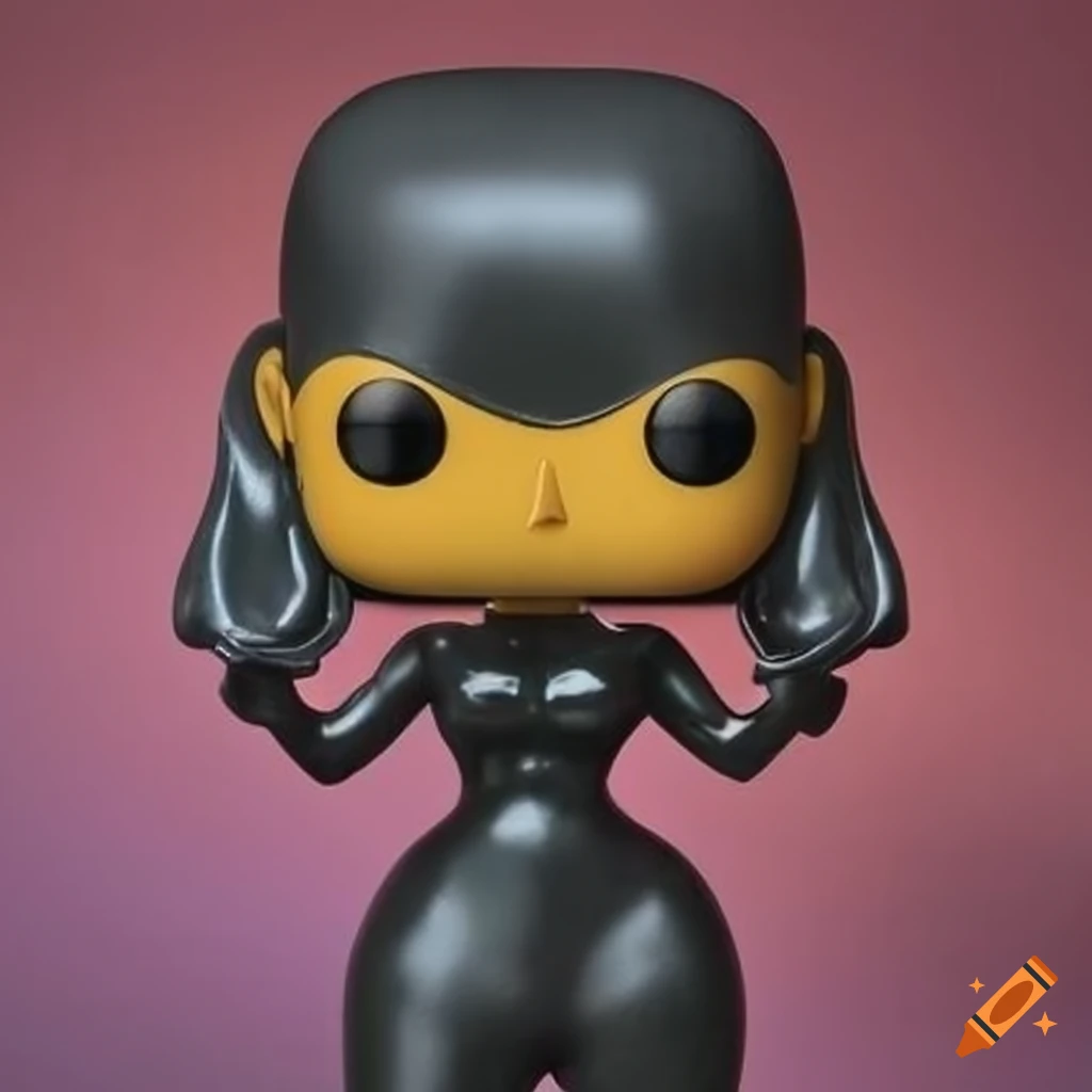 Funko pop figurine of a colorful and stylish humanoid female character ...