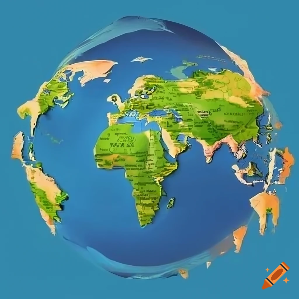 World map with highlighted exotic travel destinations, pins and travel ...