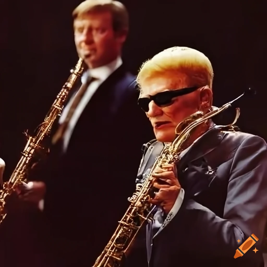 King willem-alexander and singer heino playing jazz music on Craiyon
