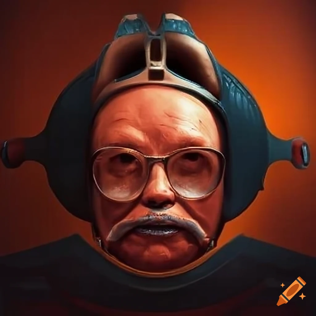 Urho kekkonen in a futuristic setting on Craiyon