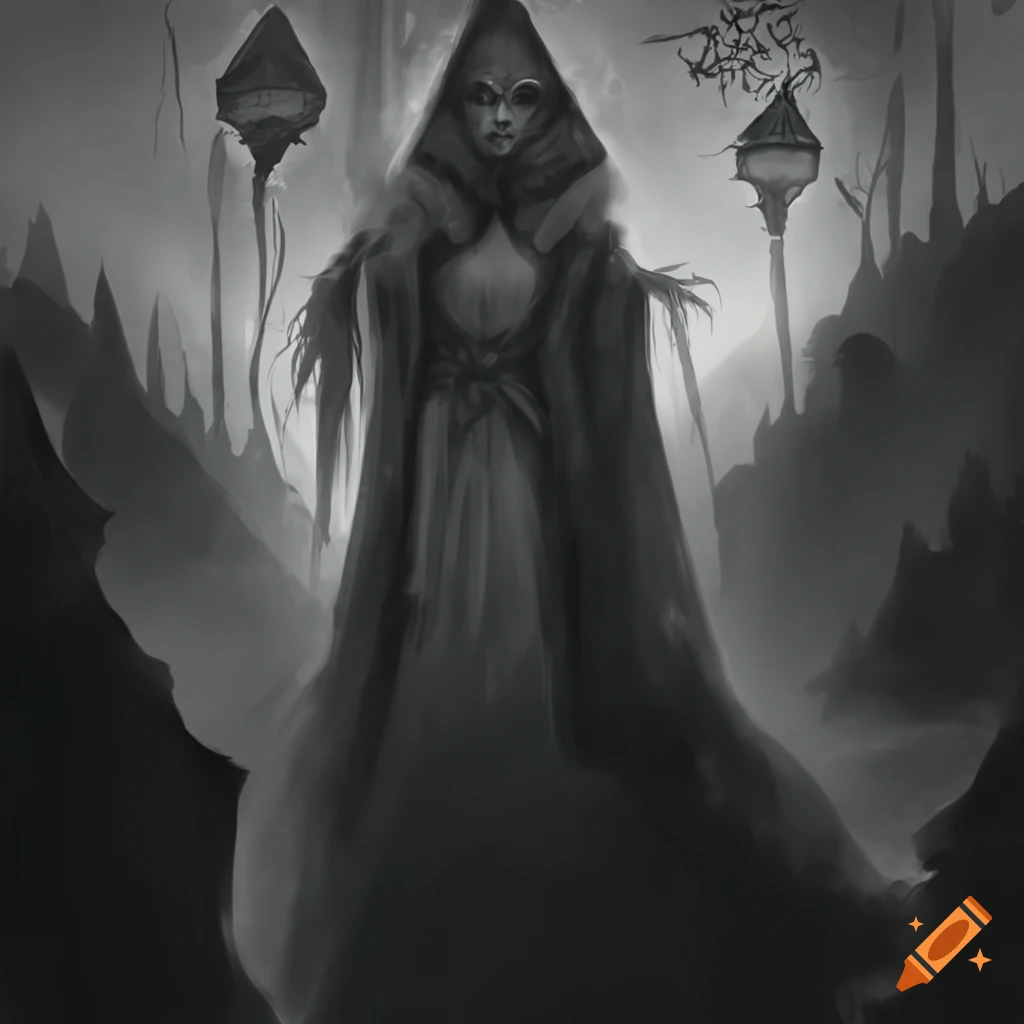 Magic card with shadows and mist creating a mysterious atmosphere in ...