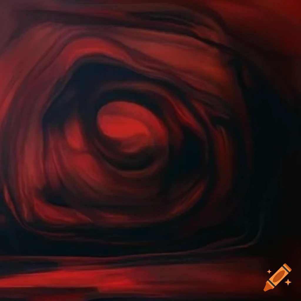 Abstract artwork inspired by Turner with dark colors and red accents ...