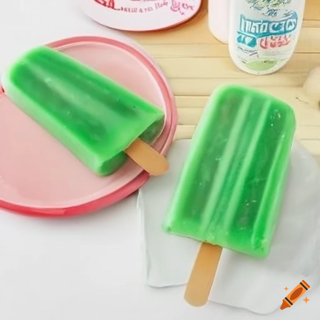 Lyons maid favourite centres mint crisp ice lolly on Craiyon