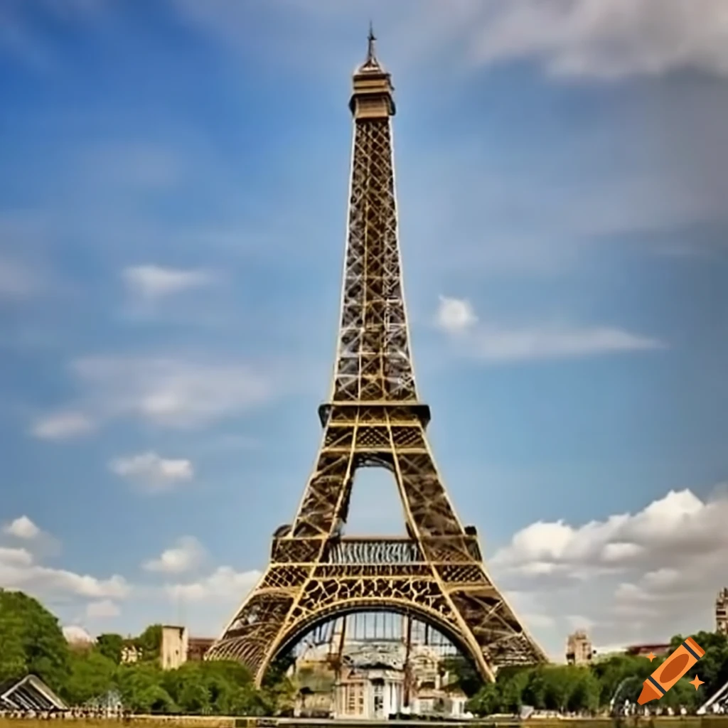 The eiffel tower falling over on Craiyon