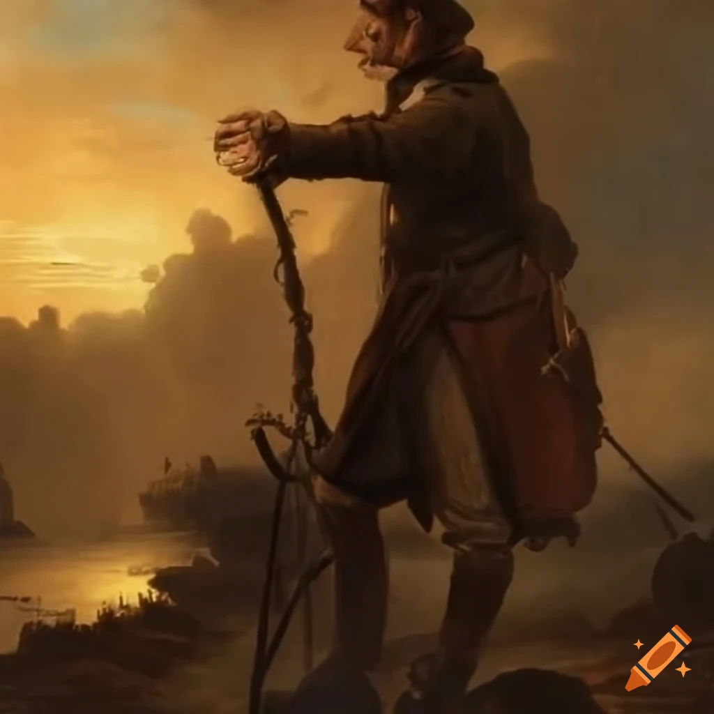 Man entering digne at dusk in october 1815, attracting attention of the ...