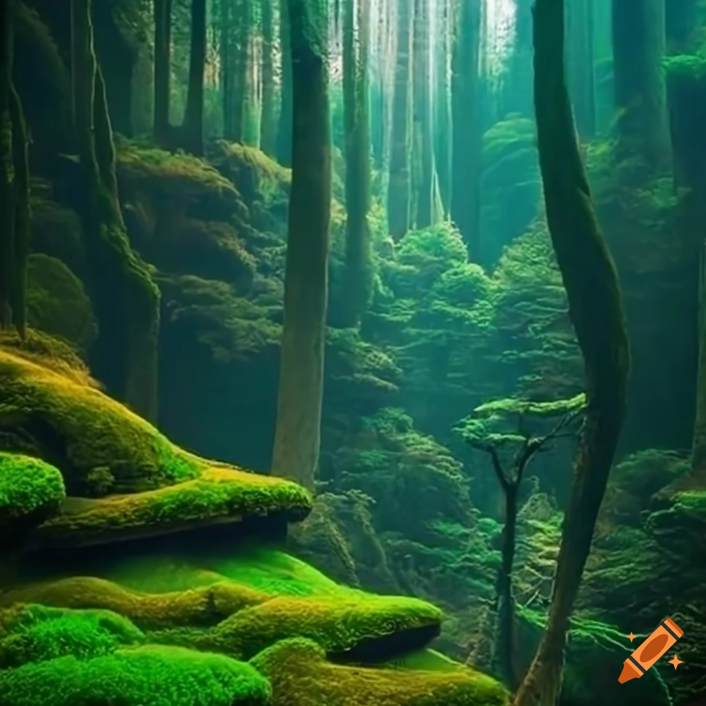 Impressive Chinese forest landscape on Craiyon