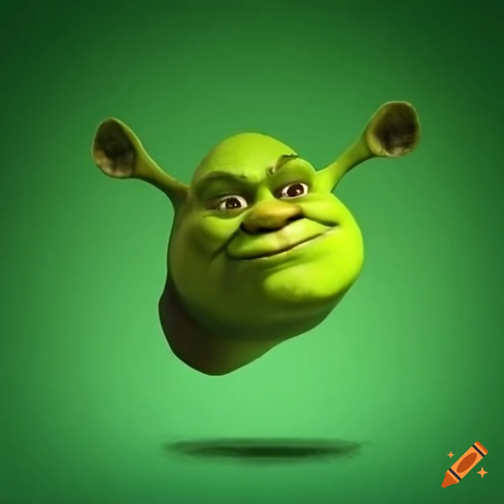 Green mushroom with shrek ears on Craiyon