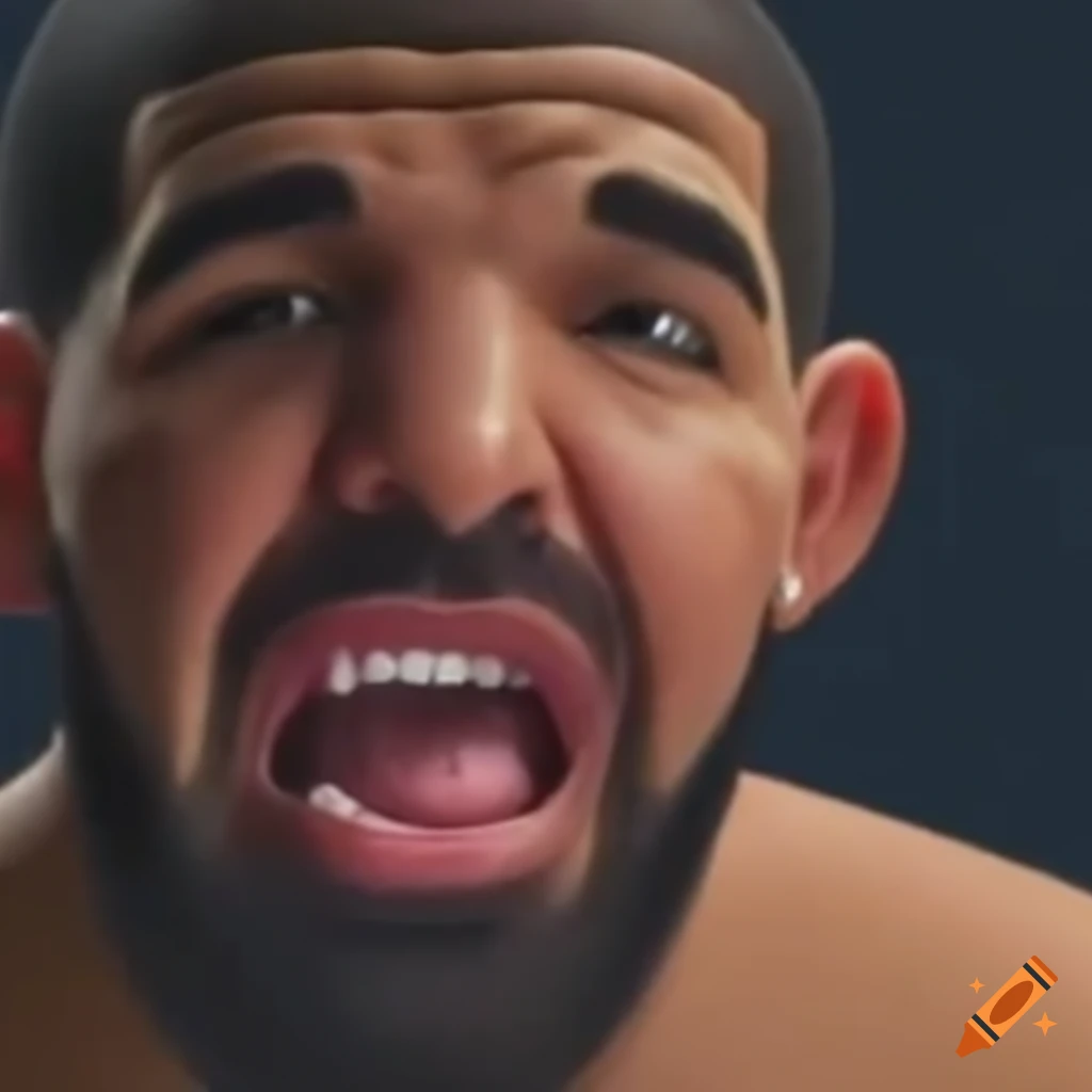 Drake reacting to stinky plate on Craiyon