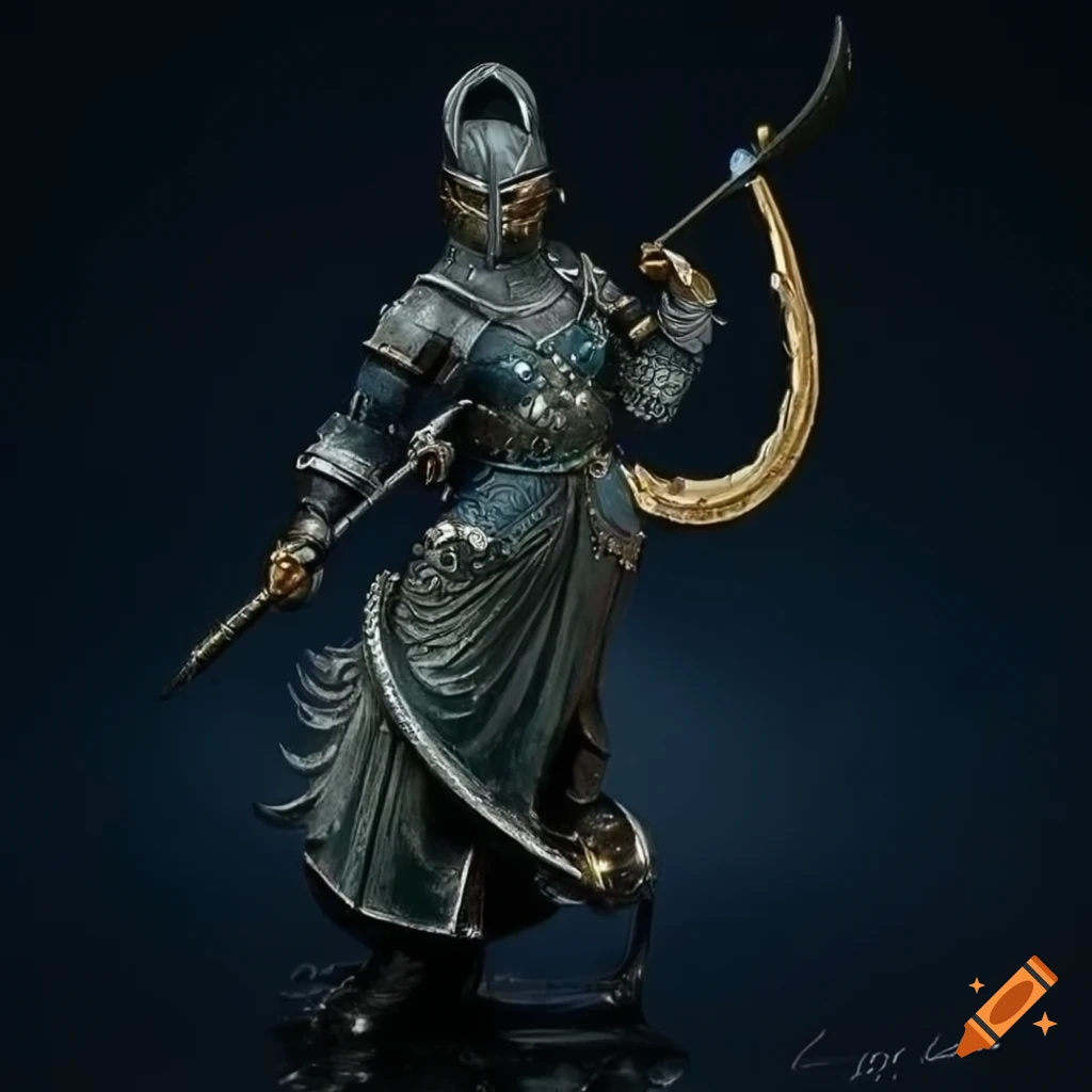 Powerful mythological dark-skinned woman in leather armor with a sword ...