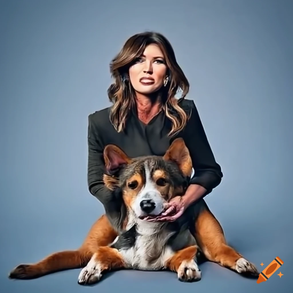 South Dakota Governor Kristi Noem with animalistic dog snout on Craiyon